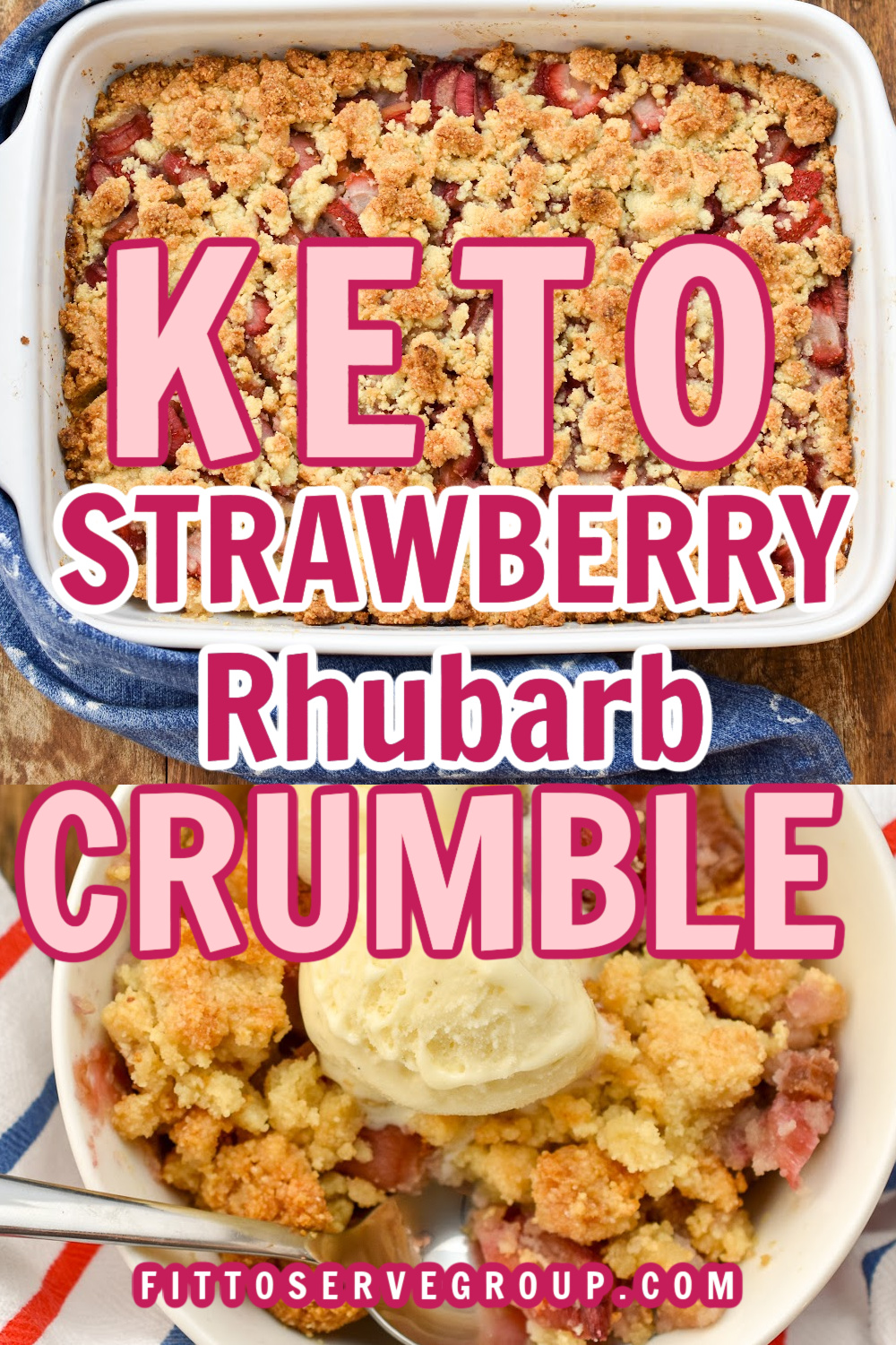 Keto Strawberry Rhubarb Crumble · Fittoserve Group