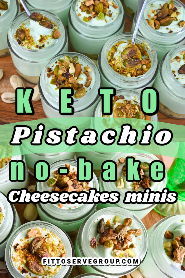 Keto Pistachio No-Bake Cheesecake (Minis) · Fittoserve Group