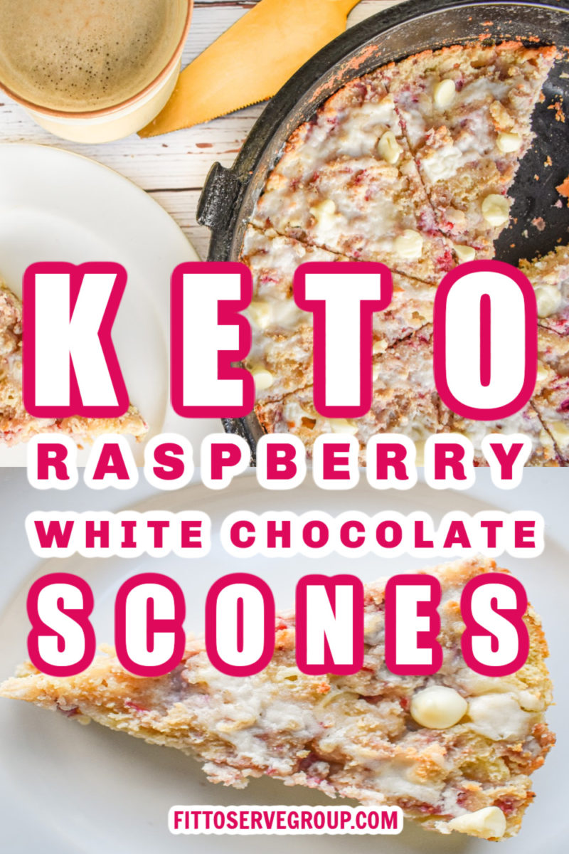 Keto Raspberry White Chocolate Scones · Fittoserve Group