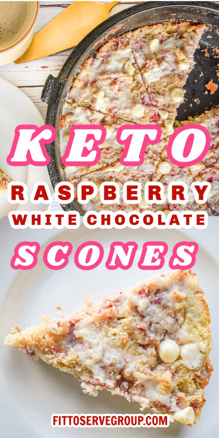 Keto Raspberry White Chocolate Scones · Fittoserve Group