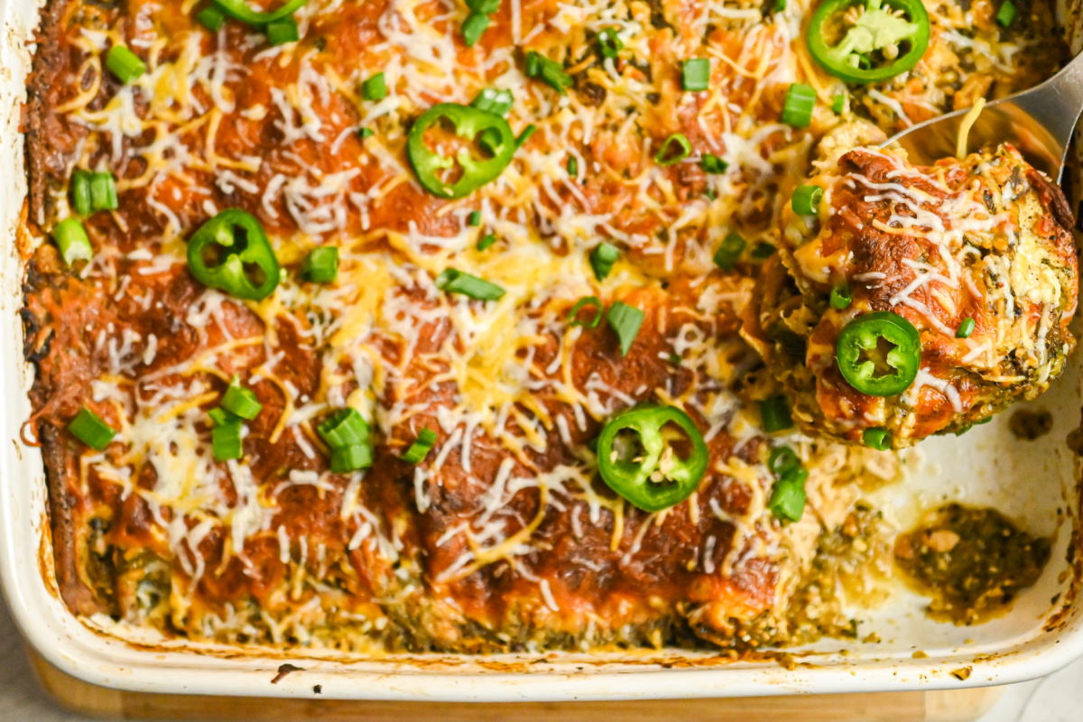 Keto Green Chicken Enchiladas (Crepini) · Fittoserve Group