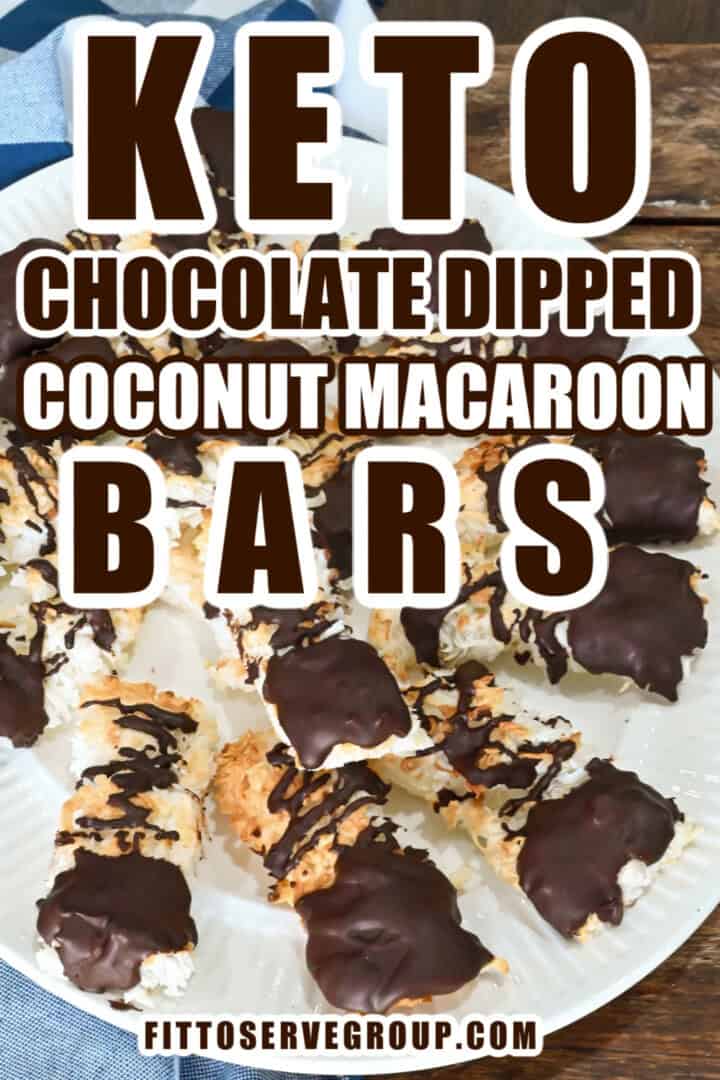 Keto Chocolate Dipped Coconut Macaroon Bars · Fittoserve Group