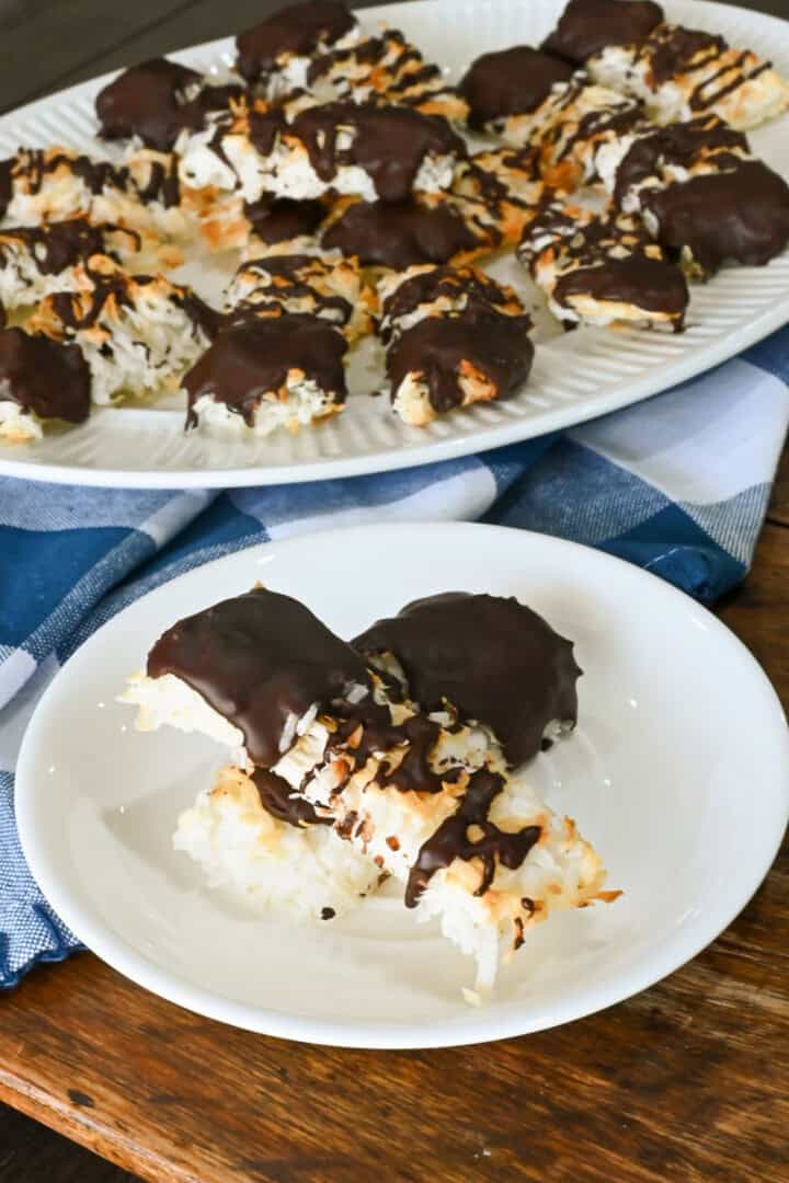 Keto Chocolate Dipped Coconut Macaroon Bars · Fittoserve Group
